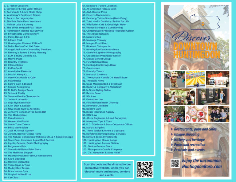 Shop, Dine and Discover Downtown Huntingdon - Borough of Huntingdon